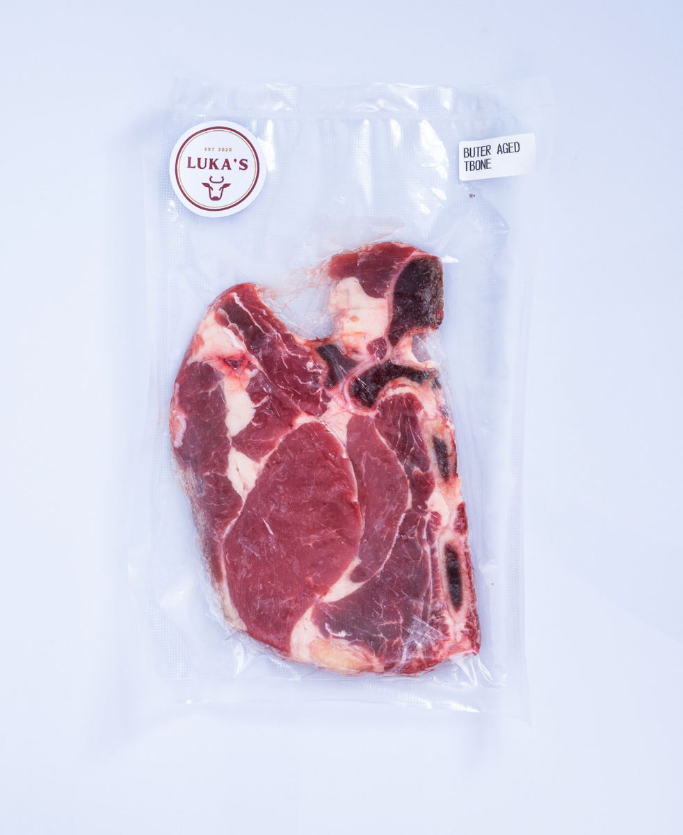 Australian T-Bone Butter-Aged Steak 1kg (4 slices) – Lukas Butter Aged ...